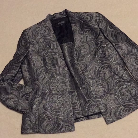 Tahari | Jackets & Coats | Kasper Open Front Metallic Blazer With Under ...
